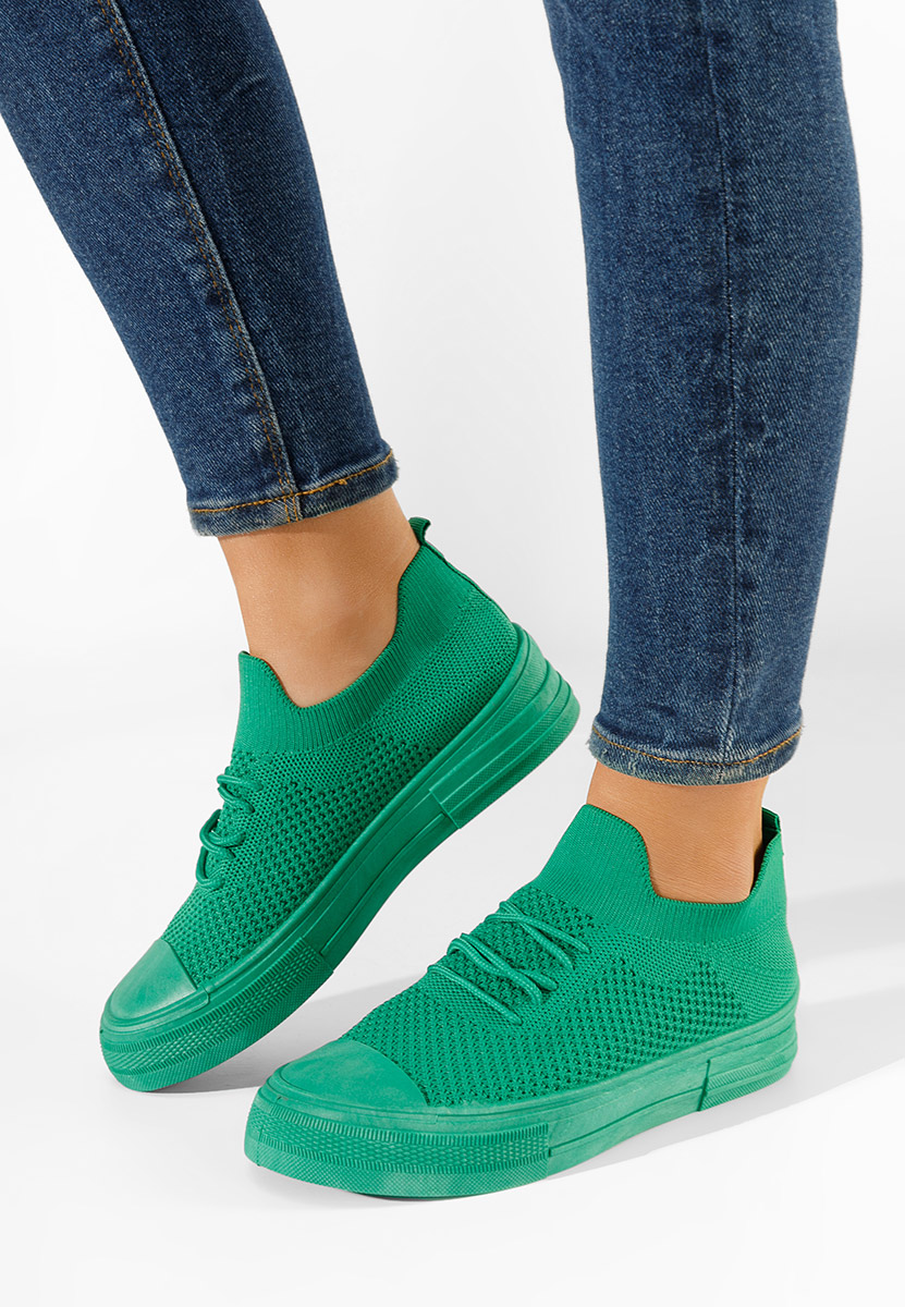 Zelené dámské plátěné tenisky Beverly Zapatos